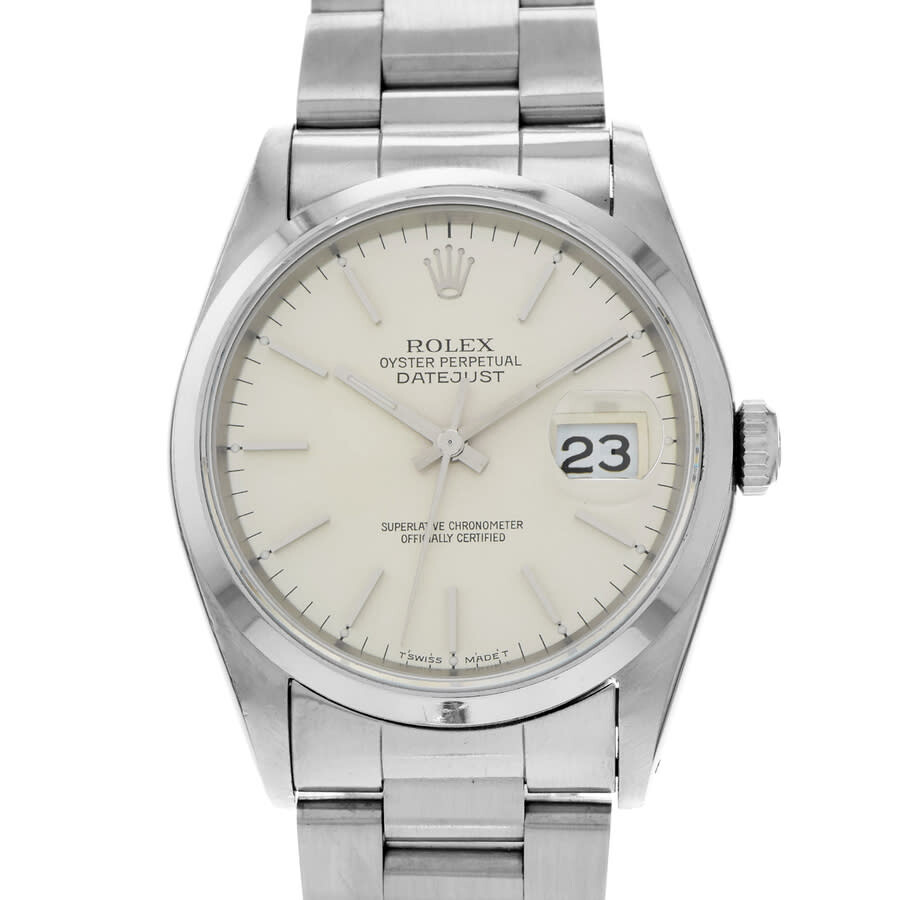 Rolex Pre-owned Rolex Datejust 36 Automatic Chronometer Silver Dial Men ...