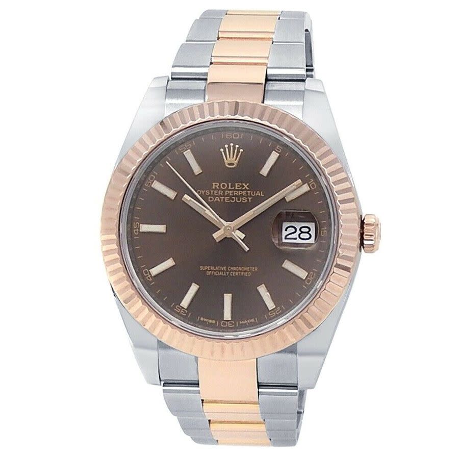 Rolex Pre-owned Rolex Datejust 41 Automatic Chronometer Brown Dial Men ...