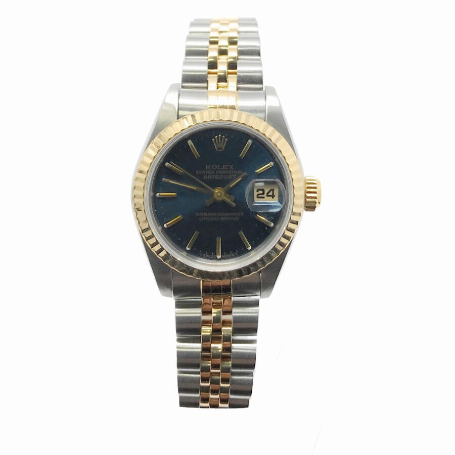 Rolex Pre-owned Rolex DateJust Automatic Chronometer Blue Dial Ladies ...