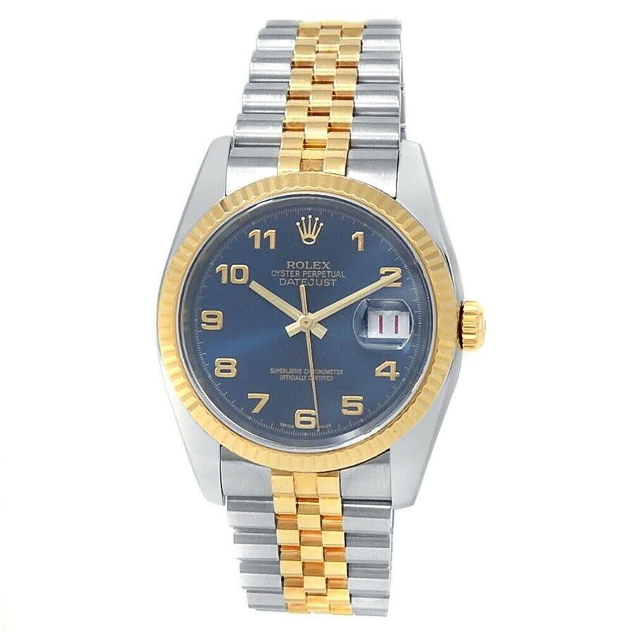 Rolex Pre-owned Rolex Datejust Automatic Chronometer Blue Dial Men's ...