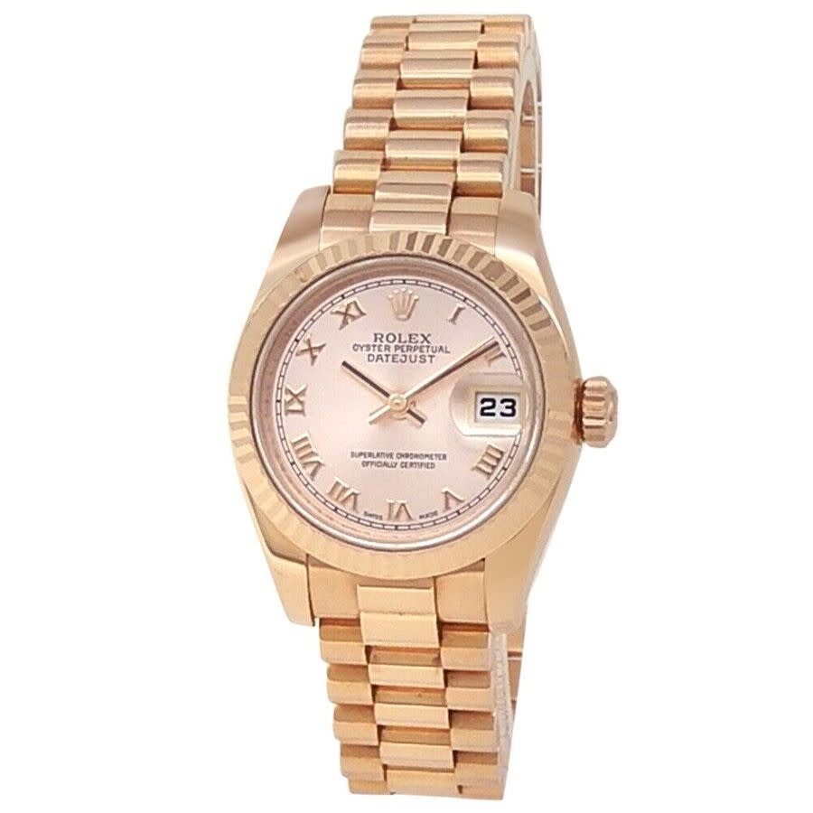 Rolex Pre-owned Rolex Datejust Automatic Chronometer Pink Dial Ladies ...