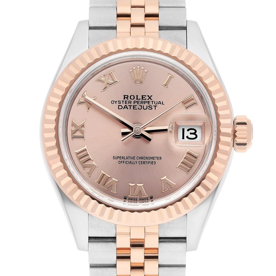 Rolex Pre-owned Rolex Datejust Automatic Chronometer Pink Dial Ladies ...