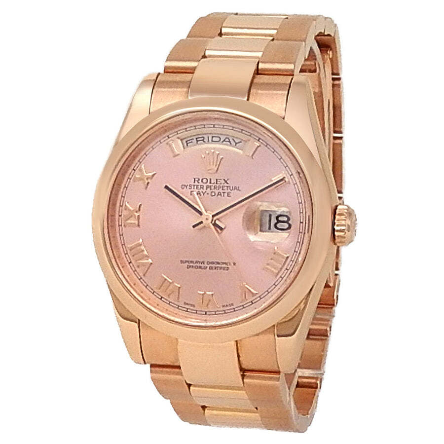 Rolex Pre-owned Rolex Day-Date Automatic Chronometer Pink Dial Men's ...