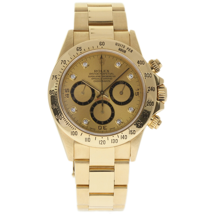 Rolex Pre-owned Rolex Daytona Chronograph Automatic Diamond Champagne Dial Men's Watch 16528 CDO ...