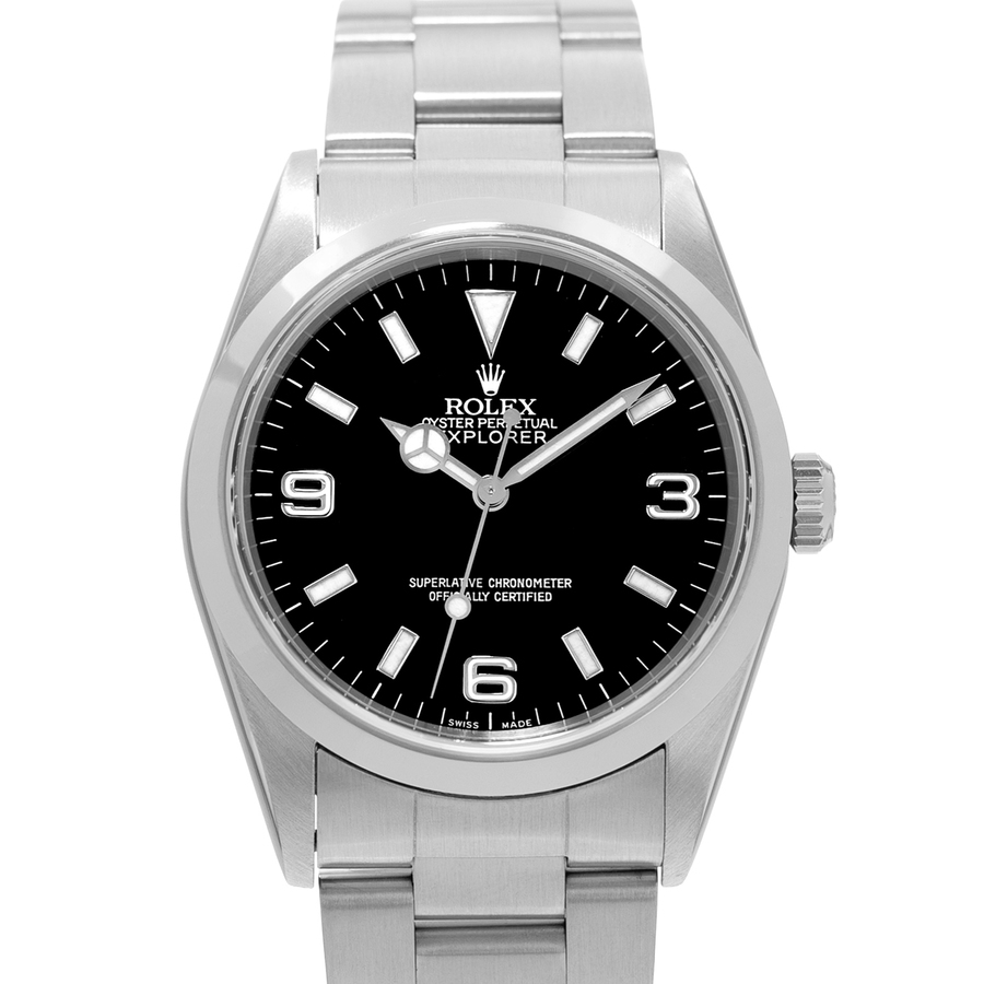 Rolex Pre-owned Rolex Explorer 36 Automatic Chronometer Black Dial Men ...