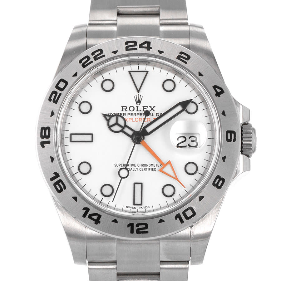 Rolex Pre-owned Rolex Explorer II GMT Automatic Chronometer White Dial ...