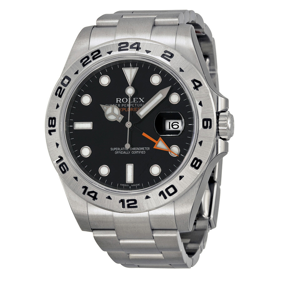 Rolex Pre-owned Rolex Explorer Ii GMT Black Dial Men's Watch 216570BKSO ...