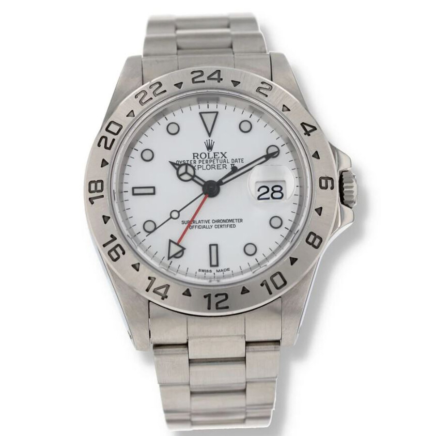 Rolex Pre-owned Rolex Explorer Ii GMT White Dial Men's Watch 16570-WSO ...