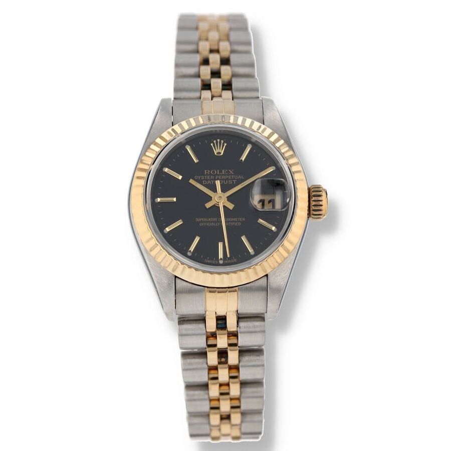 Rolex Pre-owned Rolex Ladies Datejust Automatic Chronometer Black Dial ...