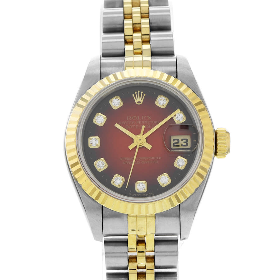 Rolex Pre-owned Rolex Lady-Datejust Automatic Chronometer Diamond Red ...