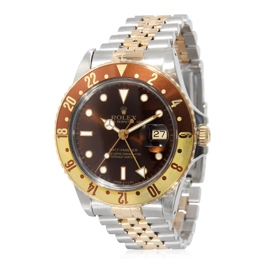 Rolex Pre-owned Rolex Oyster Perpetual Automatic Brown Dial Men's Watch ...