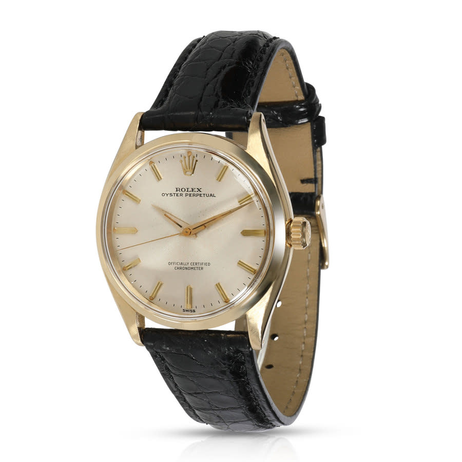 Rolex Pre-owned Rolex Oyster Perpetual Automatic Chronometer Silver ...