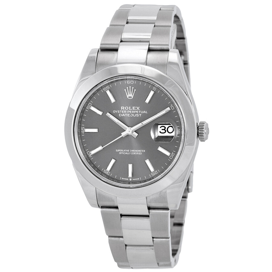Rolex Pre-owned Rolex Oyster Perpetual Automatic Men's Watch 126300RSO - Pre-Owned Watches ...