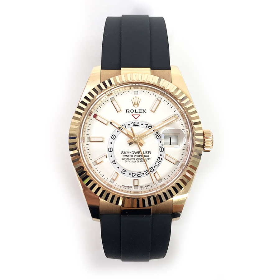 Rolex Pre-owned Rolex Sky-Dweller GMT Automatic Chronometer White Dial ...