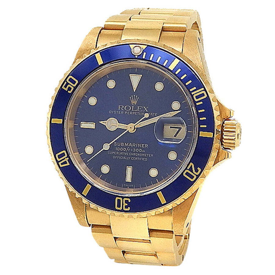 Rolex Pre-owned Rolex Submariner Automatic Chronometer Blue Dial Men's ...