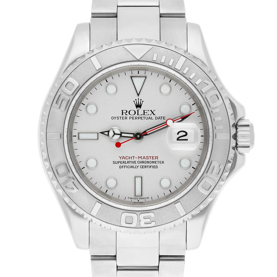 Rolex Pre-owned Rolex Yacht Master Automatic Silver Dial Men's Watch ...