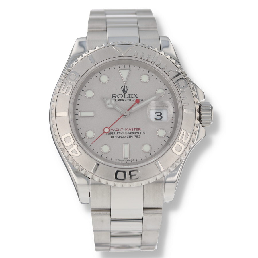 Rolex Pre-owned Rolex Yacht-Master Automatic Chronometer Silver Dial ...