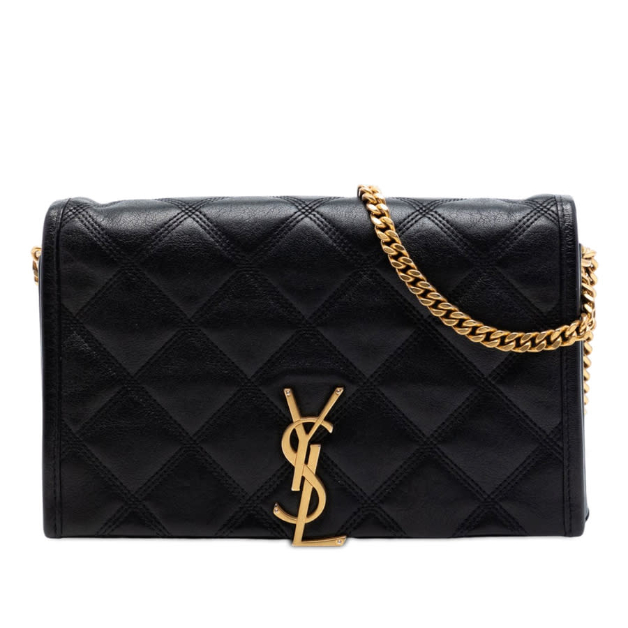 Saint Laurent Pre-owned Saint Laurent Quilted Diamond Lambskin Becky ...