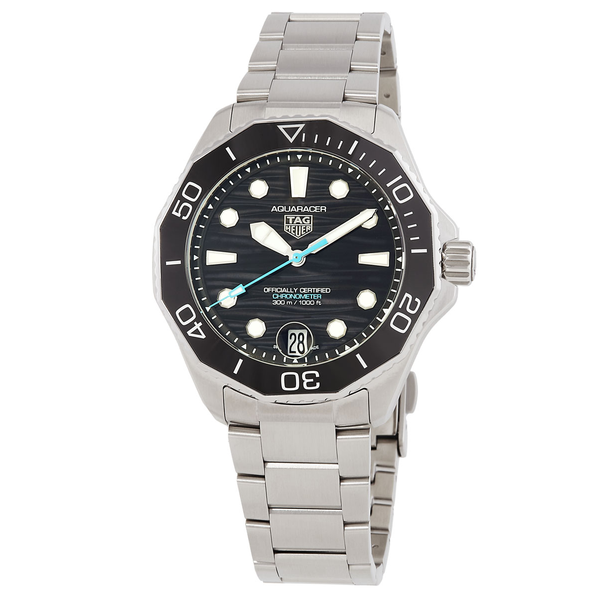 Tag Heuer Pre-owned Tag Heuer Aquaracer Automatic Black Dial Men's ...