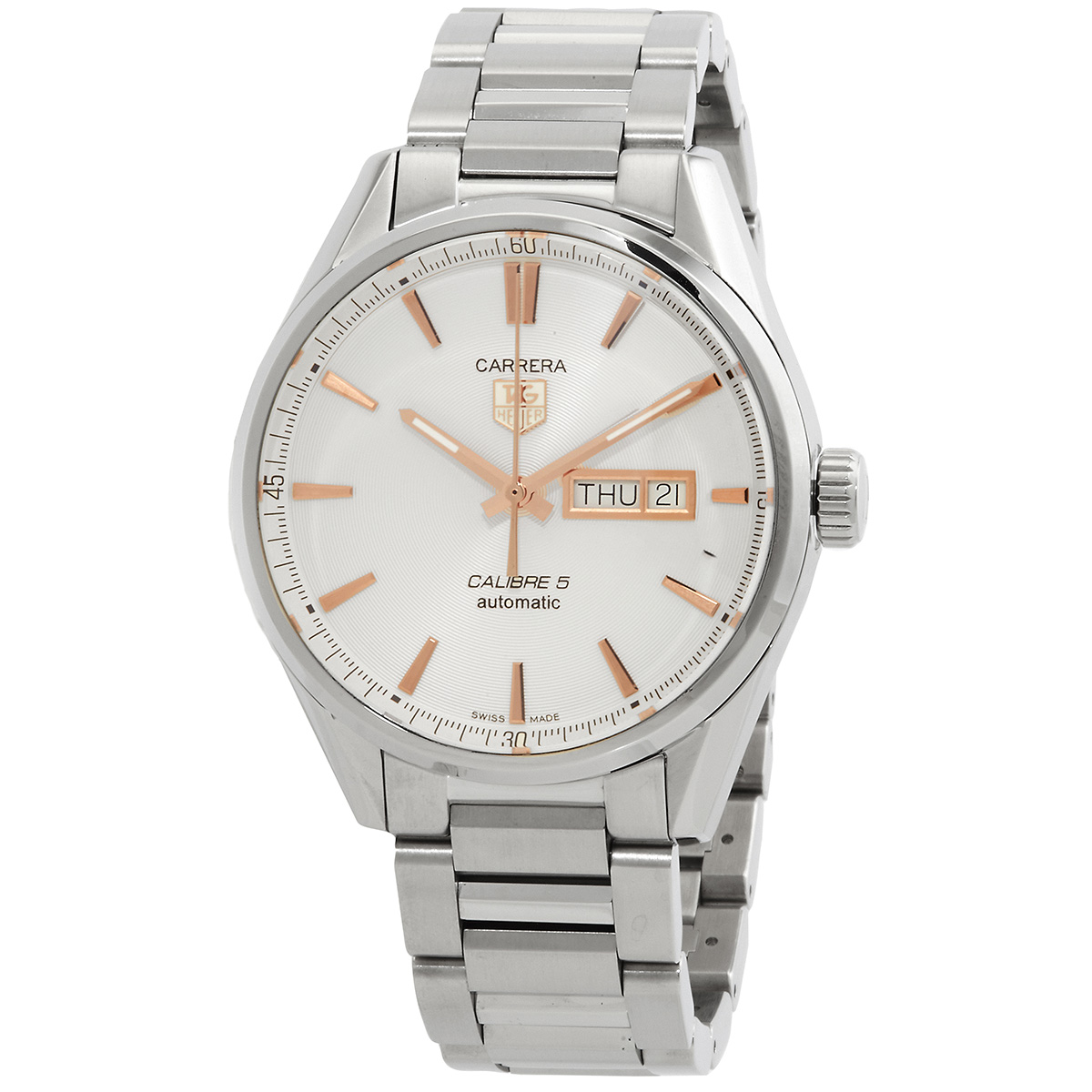 Tag Heuer Pre-owned Tag Heuer Carrera Automatic Silver Dial Men's Watch ...