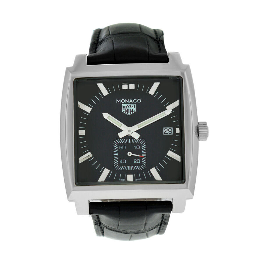 Tag Heuer Pre-owned Tag Heuer Monaco Quartz Black Dial Ladies Watch ...