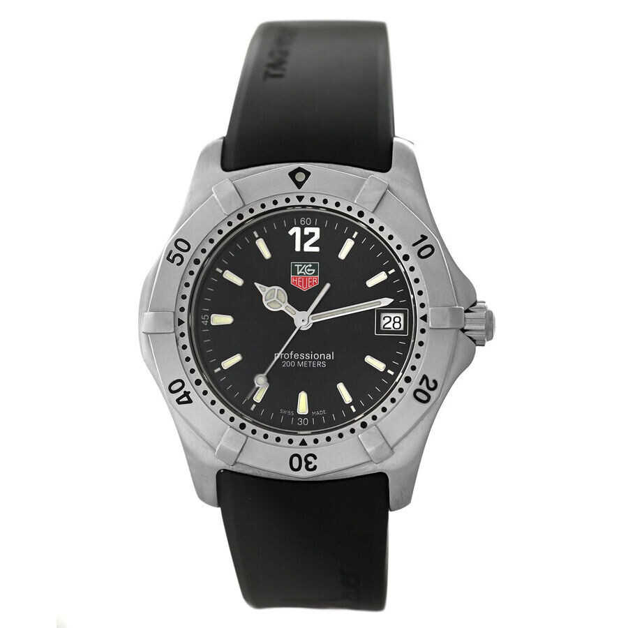 Tag Heuer Pre-owned Tag Heuer Professional Quartz Black Dial Men's Watch WK1110-1 - Pre-Owned ...