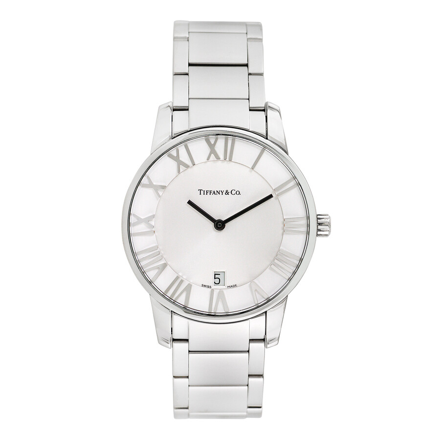 Tiffany & Co. Pre-owned Tiffany & Co. Atlas Dome Quartz Silver Dial Men ...