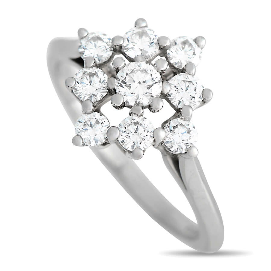 Tiffany & Co. Pre-Owned Tiffany Co. Platinum 0.50ct Diamond Cluster ...