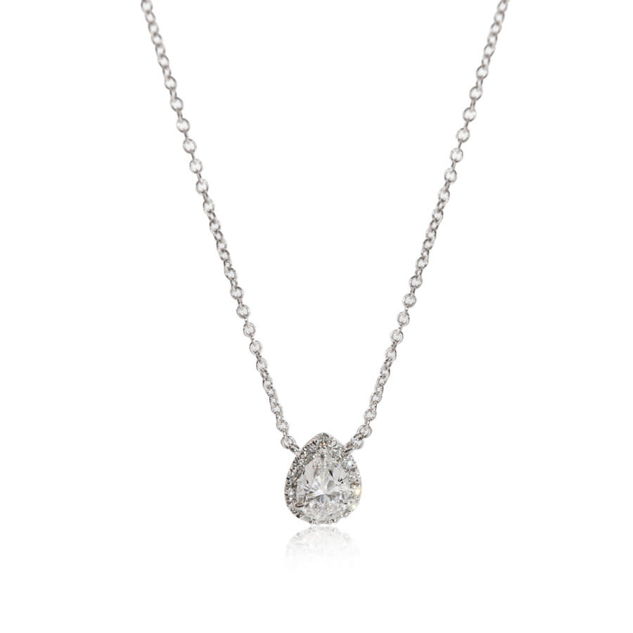 Tiffany & Co. Pre-Owned Tiffany & Co. Soleste Diamond Halo Pendant in ...