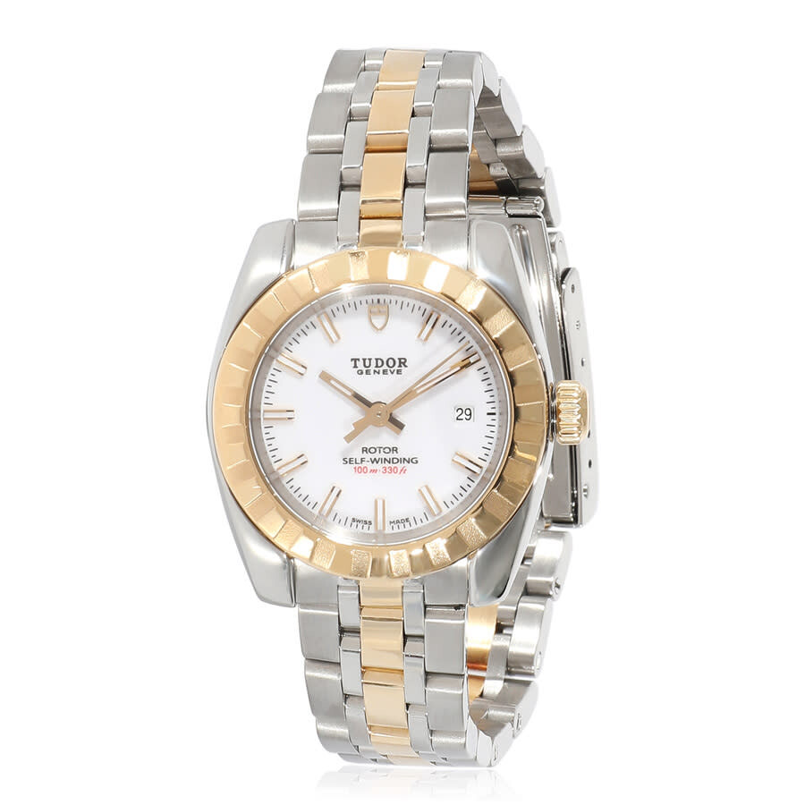Tudor Pre-owned Tudor Classic Automatic White Dial Ladies Watch 22013 ...