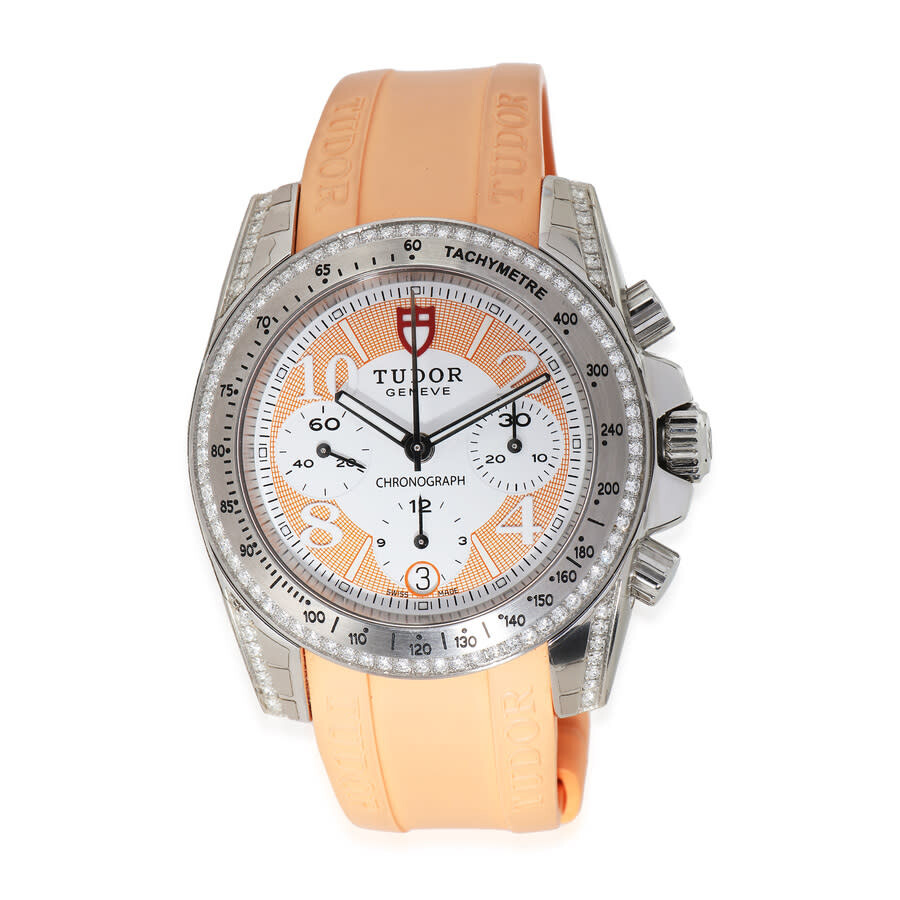 Tudor Pre-owned Tudor Grantour Chronograph Automatic Diamond Silver ...