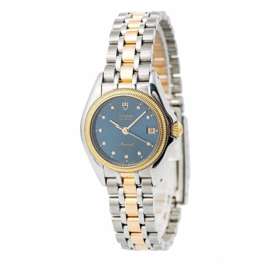 Tudor Pre-owned Tudor Monarch Blue Dial Ladies Watch 15833 - Pre-Owned ...