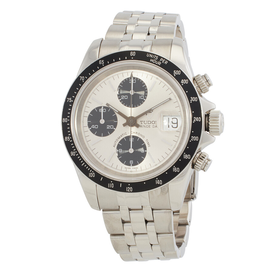Tudor Pre-owned Tudor Prince Date Chronograph Automatic Black Dial Men ...