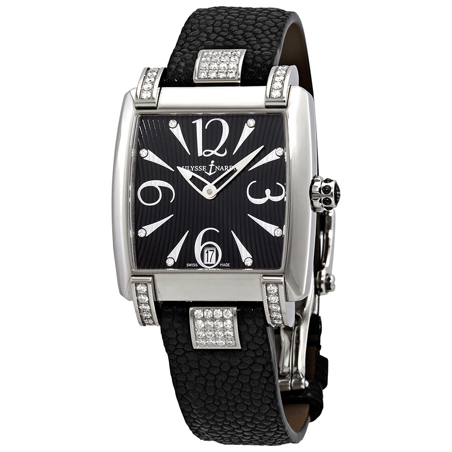 Ulysse Nardin Pre-owned Ulysse Nardin Caprice Diamond Black Dial Ladies ...