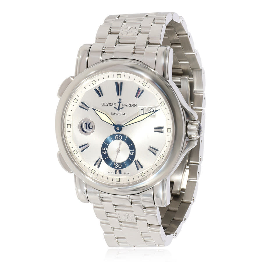 Ulysse Nardin Pre-owned Ulysse Nardin Dual Time Automatic Silver Dial ...