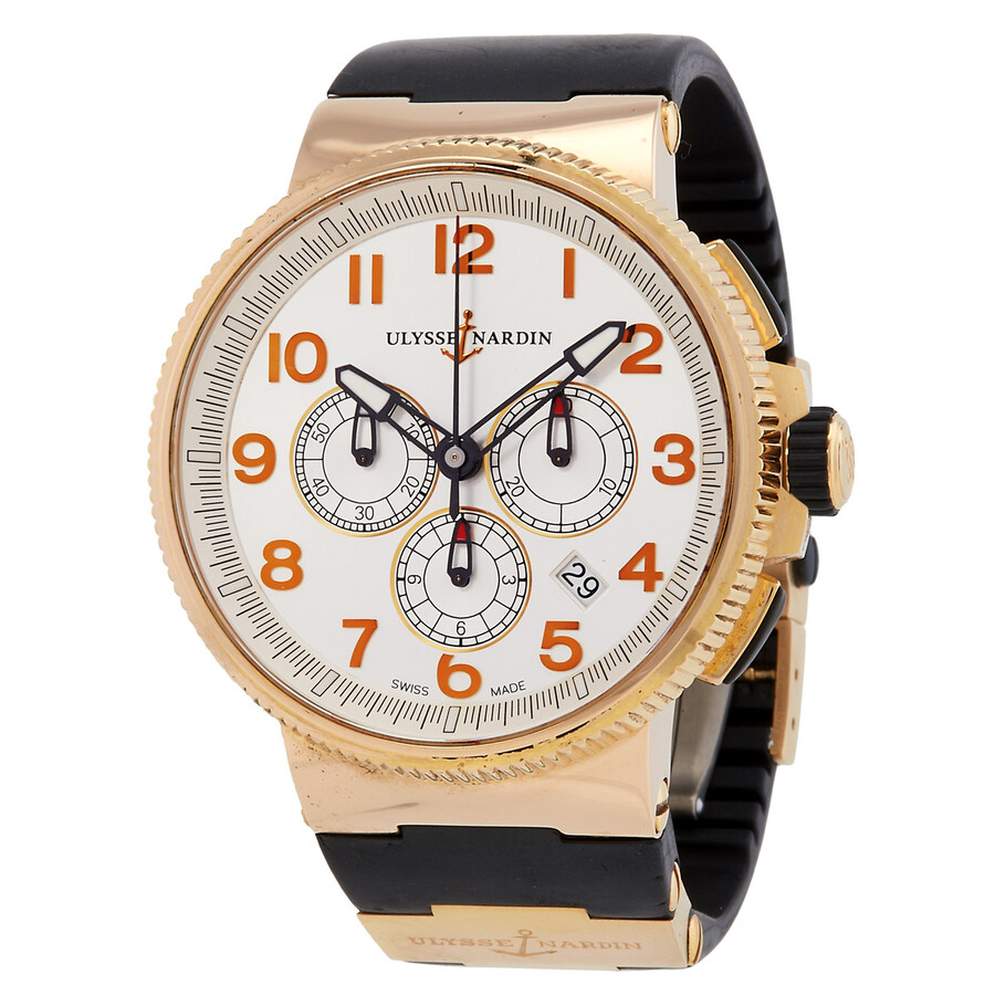 Ulysse Nardin Pre-owned Ulysse Nardin Marine Chronograph Automatic Silver Dial Men's Watch 1506 ...