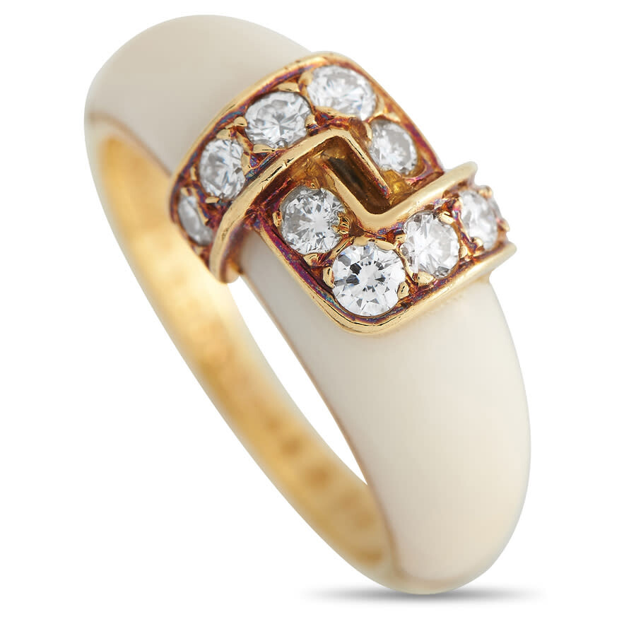 Van Cleef & Arpels Pre-Owned Van Cleef Arpels 18K Yellow Gold 0.45ct ...