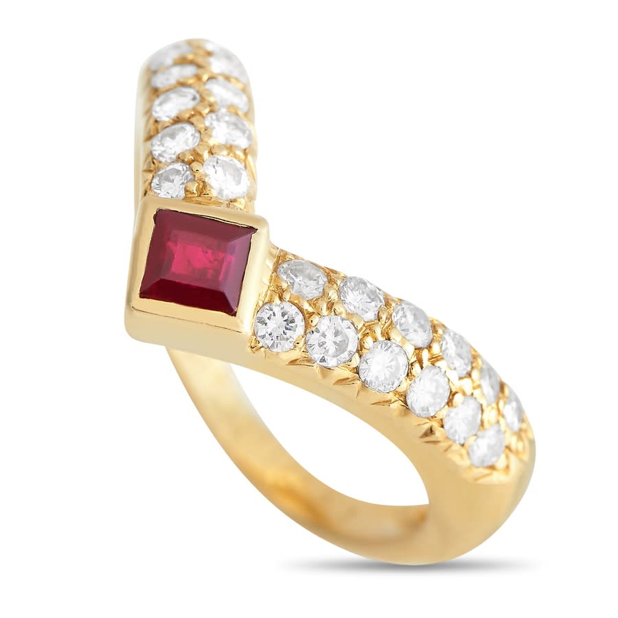 Van Cleef & Arpels Pre-Owned Van Cleef Arpels 18K Yellow Gold 0.50 ct ...