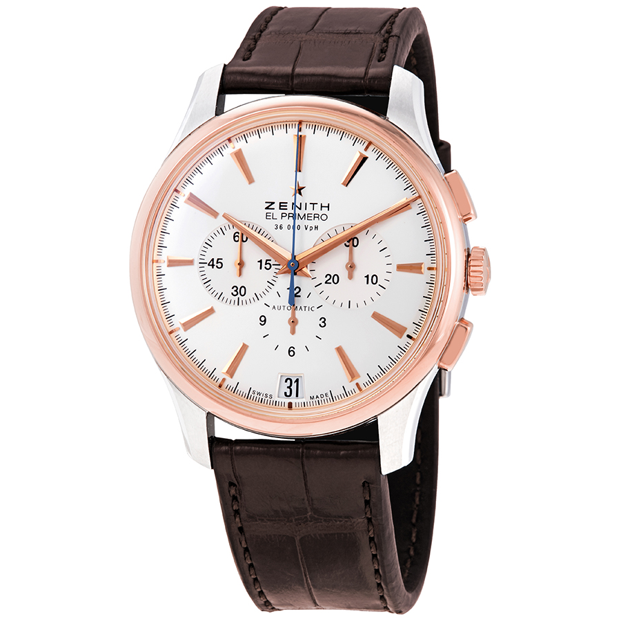 Zenith Pre-owned Zenith Captain Chronograph Automatic Silver Dial Men's ...