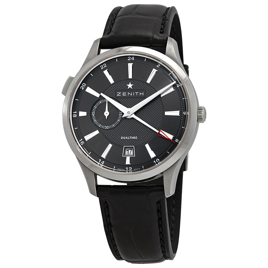 Zenith Pre-owned Zenith Captain Dual Time Automatic Grey Dial Men's ...