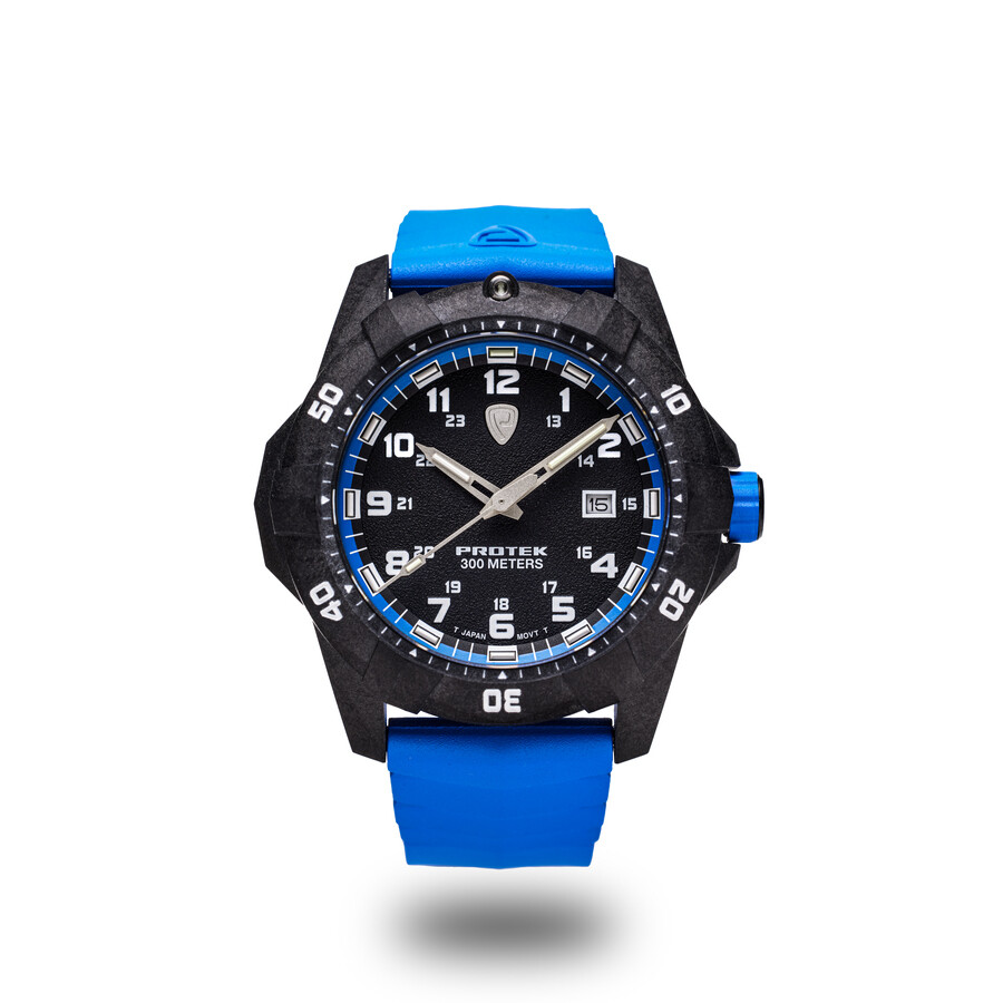Protek Dive 1000 Quartz Black Dial Men's Watch PT1003B 810183017050 ...