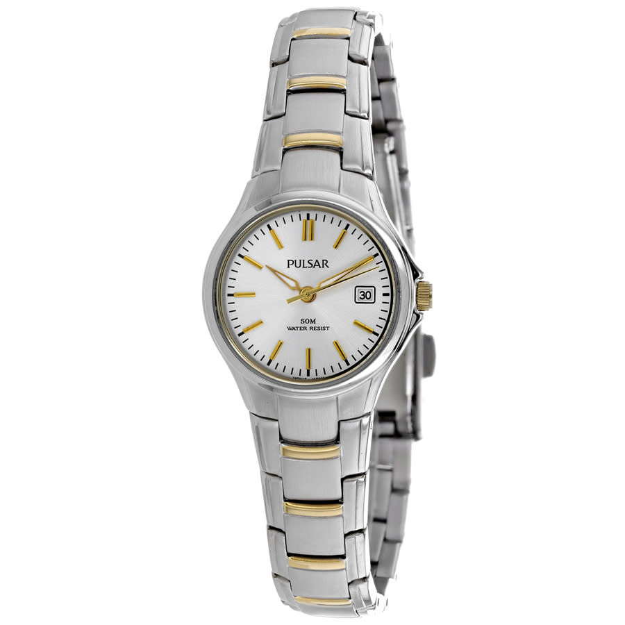 Pulsar Classic Quartz Silver Dial Ladies Watch PXT905 037738137890 ...