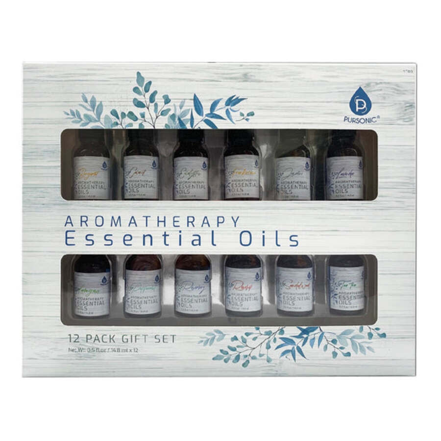 Pursonic 12 Pack of Aromatherapy Essential Oils 713289329693 - Jomashop