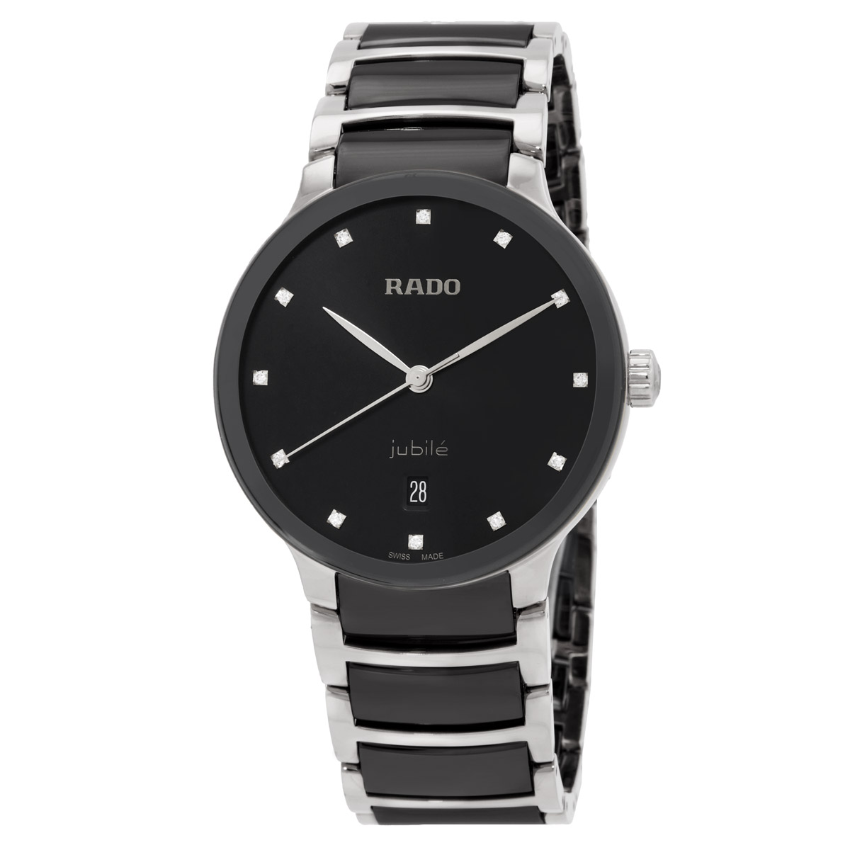 Rado Centrix Automatic Diamond Black Dial Unisex Watch R30018742 ...