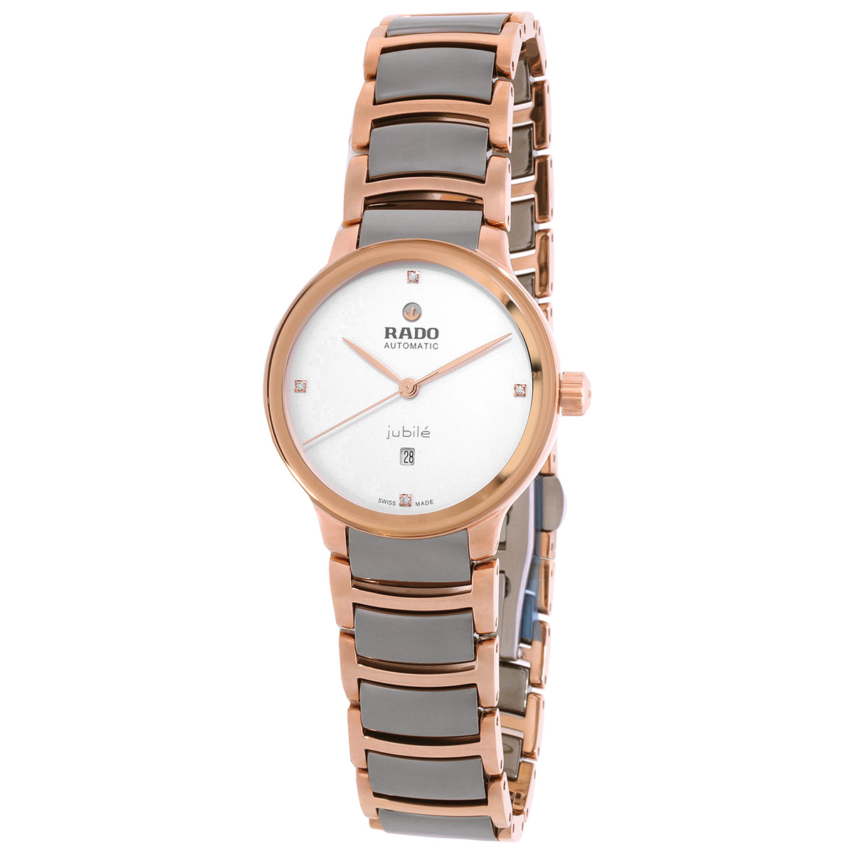 Rado Centrix Automatic Diamond White Dial Ladies Watch R30019722 ...