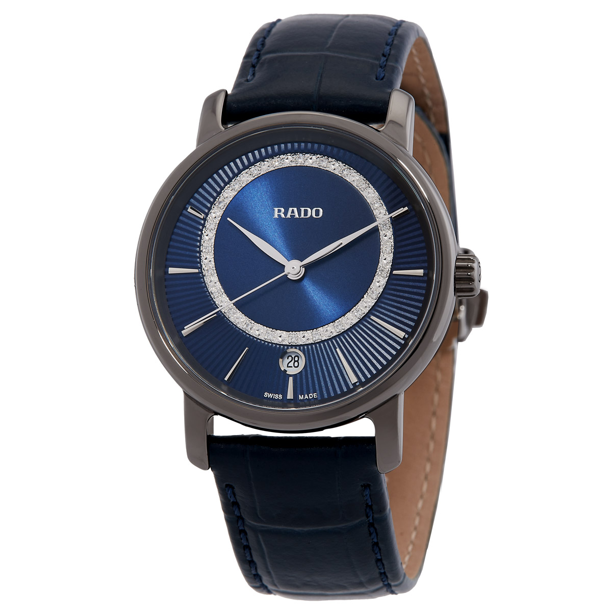 Rado Diamaster Quartz Blue Dial Ladies Watch R14064725 7612819056715 ...