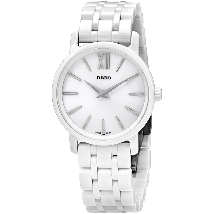 Rado DiaMaster Roman Mini White Dial Ceramic Case and Bracelet Ladies ...