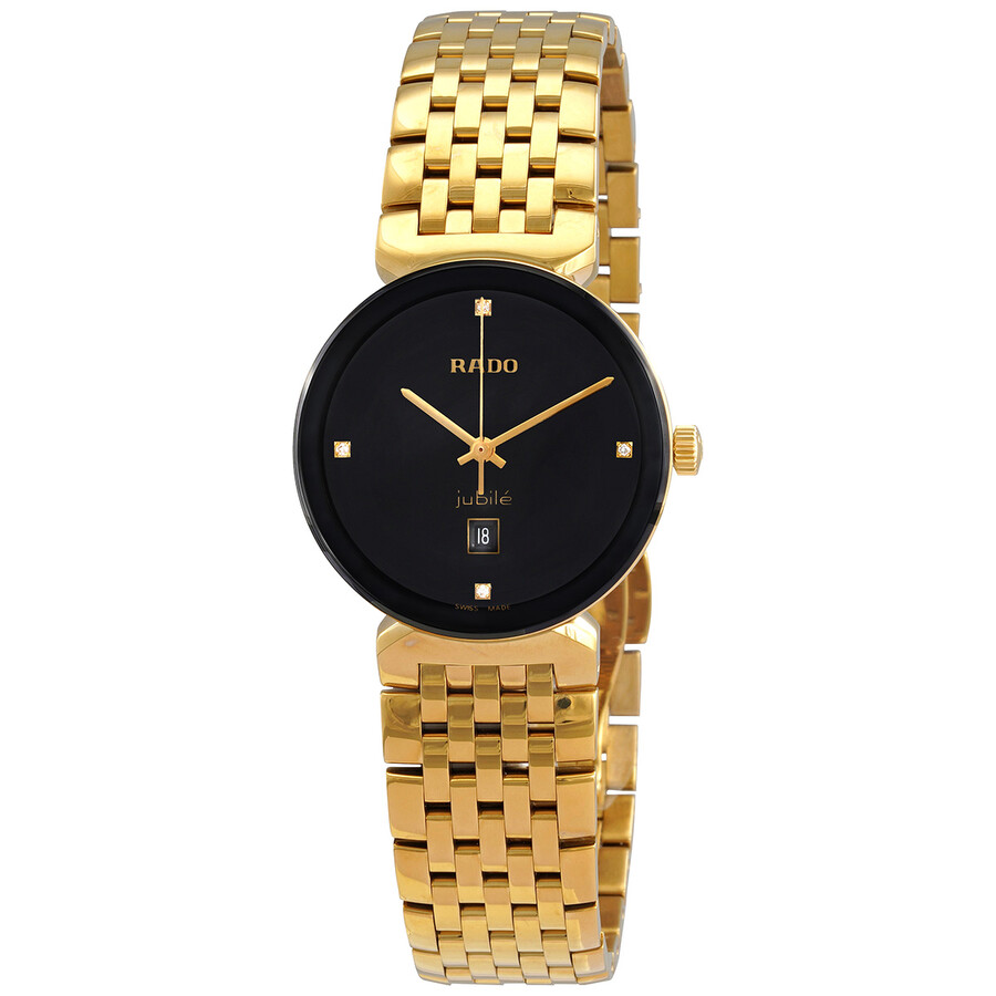Rado Florence Quartz Diamond Black Dial Ladies Watch R48915703 ...
