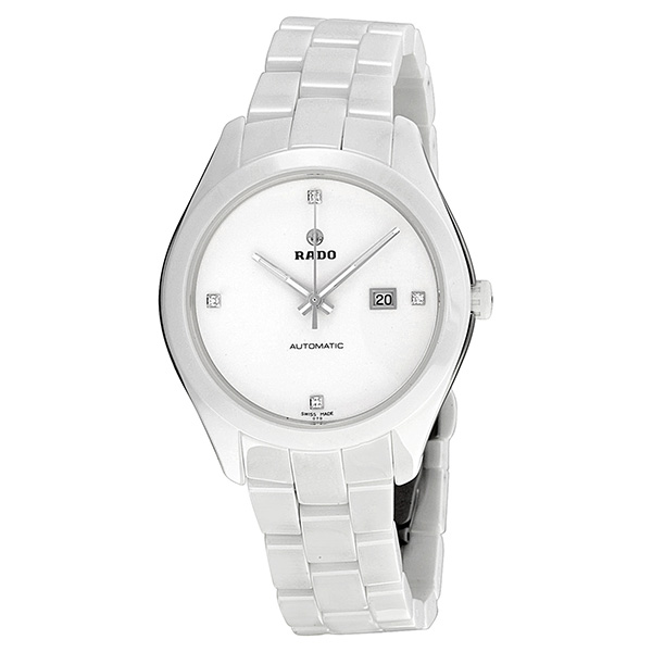 Rado Hyperchrome Automatic White Dial White Ceramic Diamond Ladies ...