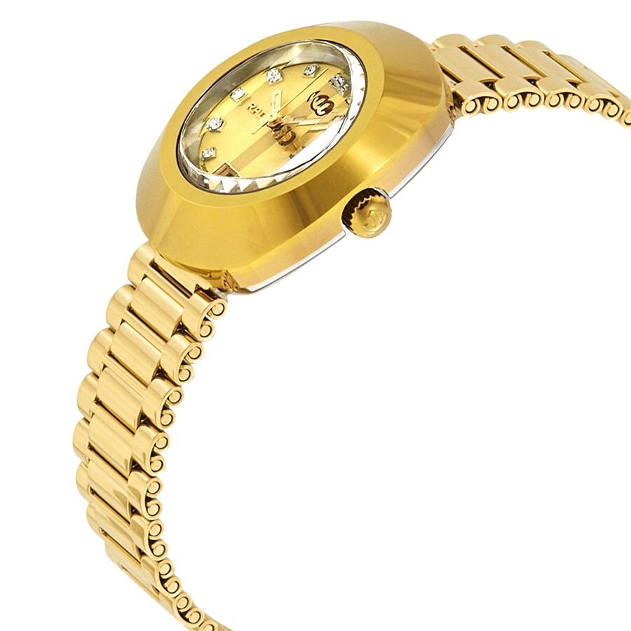 Rado Original Diastar Champagne Dial Ladies Watch R12416633 - Gold ...
